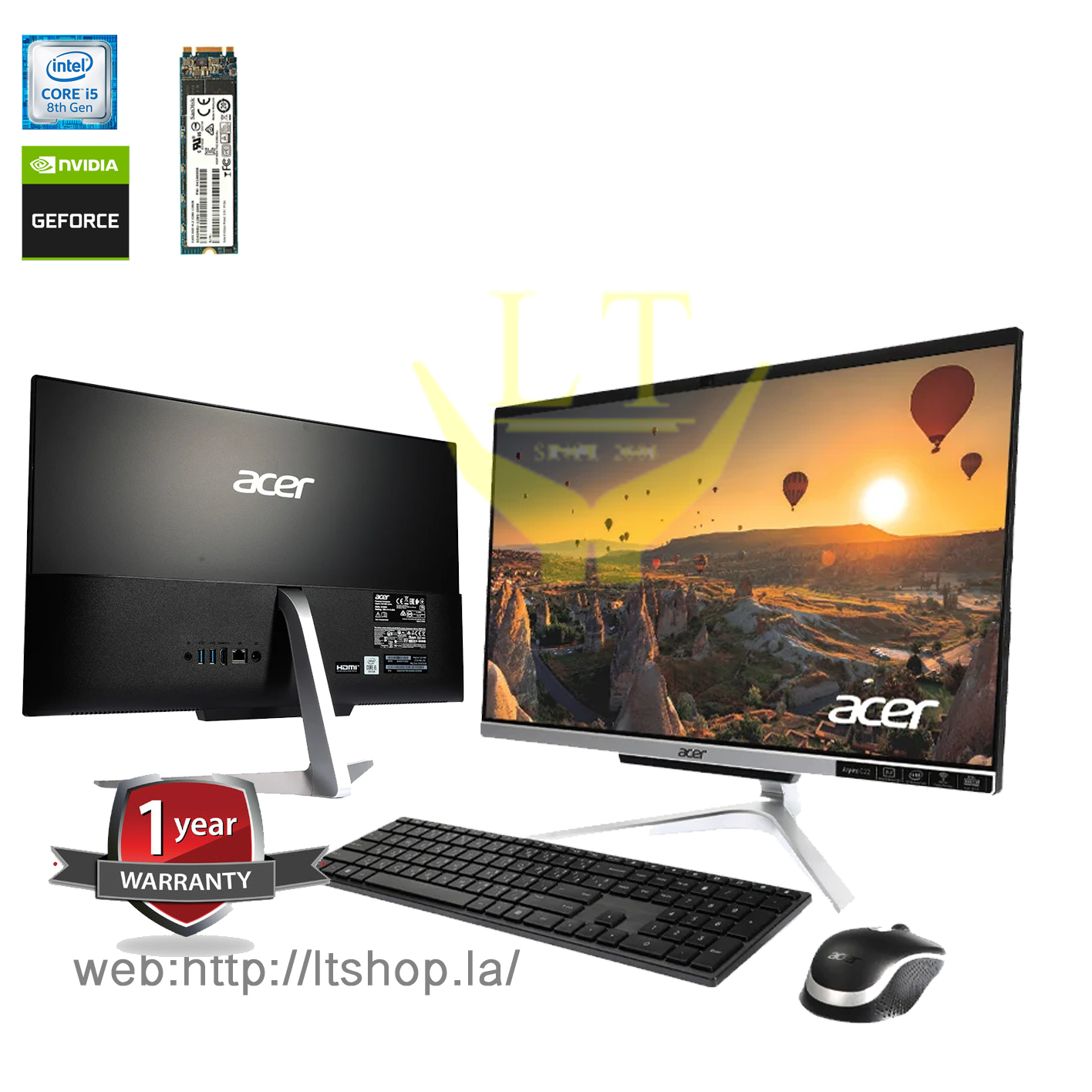 AIO Acer Aspire C22-960 - Core i5 + SSD 128GB m2