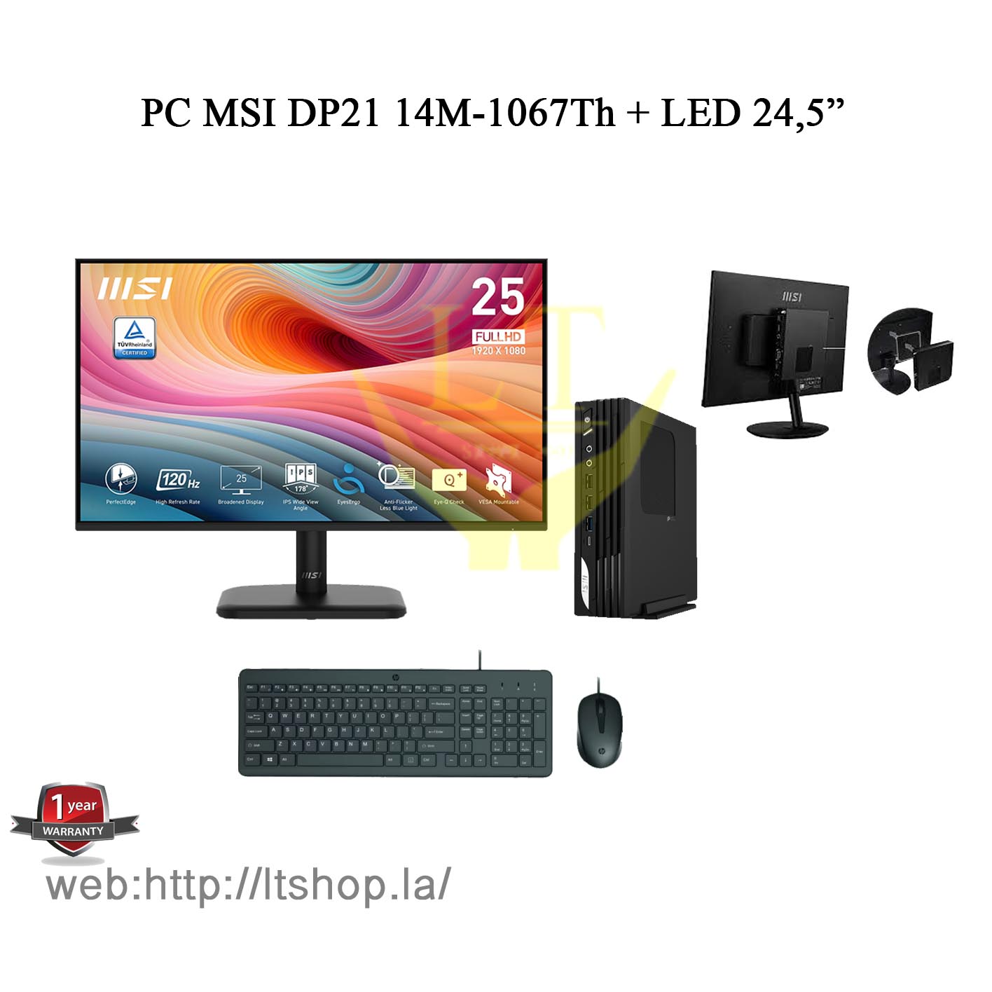 PC MSI DP21 14M-1067 / Core I7-14700 + LED 24,5" MSI
