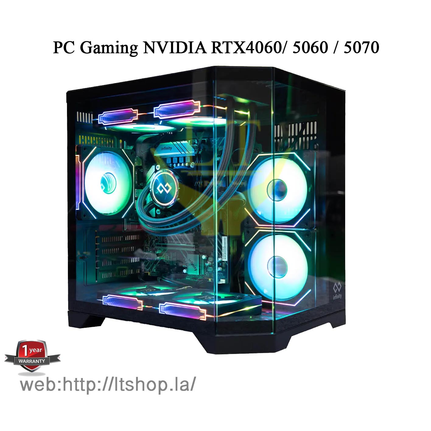 PC Gaming INtel Core I7-14700 / RTX 5070-12GB GDDR7 / RGB 32GB