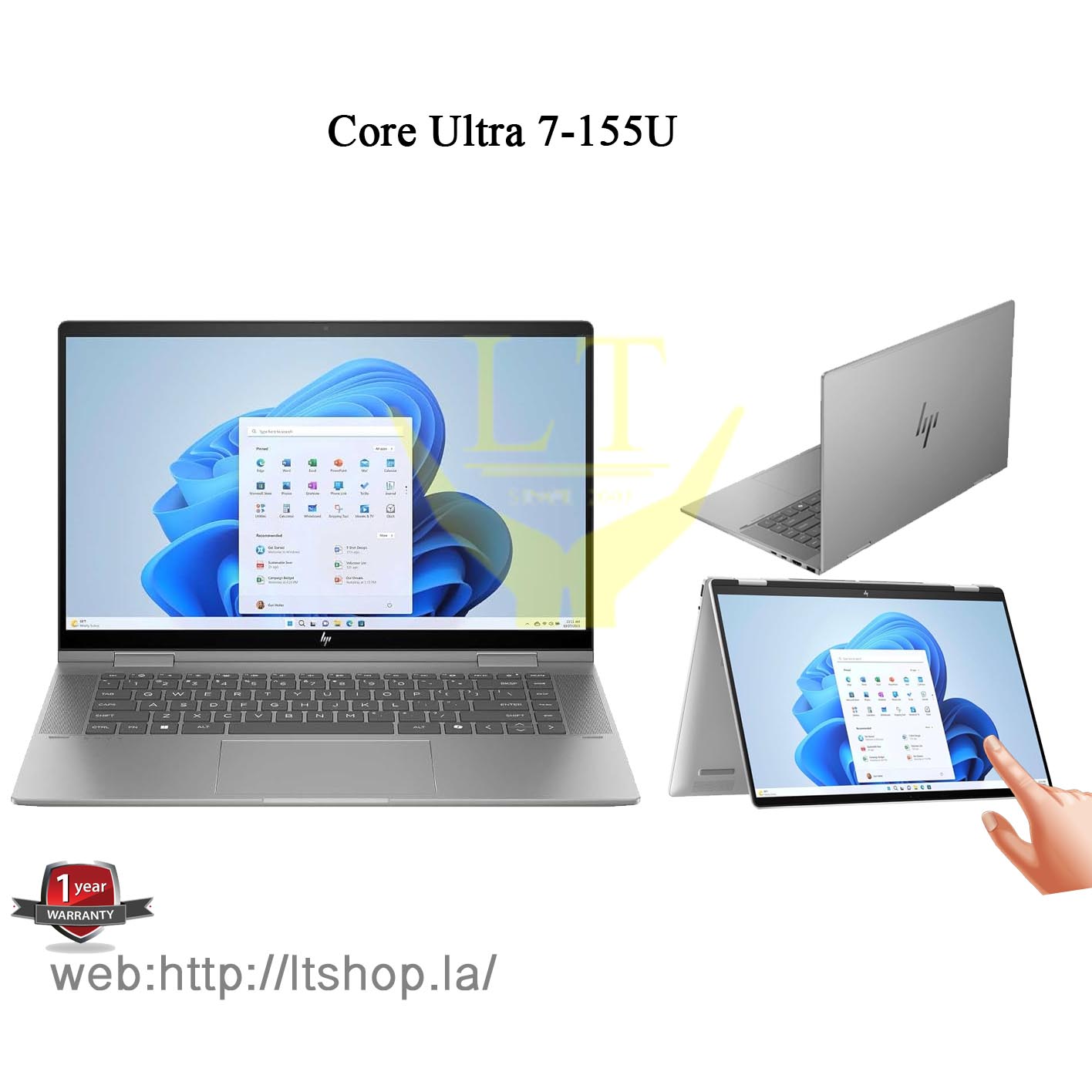 HP Envy X360 15-FB0082 2in1 / Core Ultra7-155U / Touchscreen